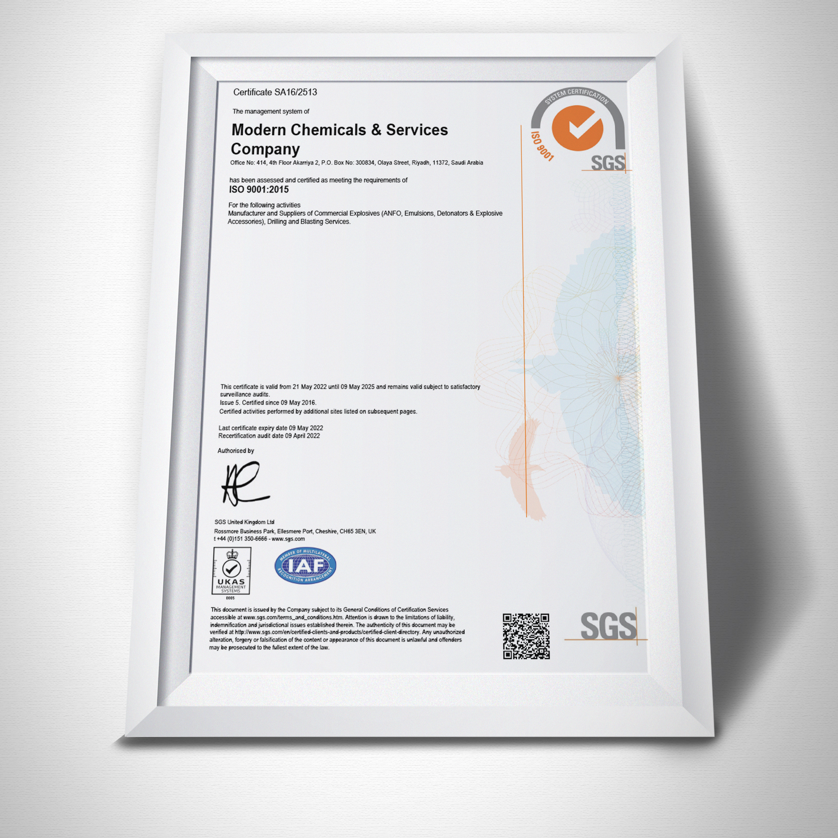 Quality – MCS – Modern Chemicals & Services Company